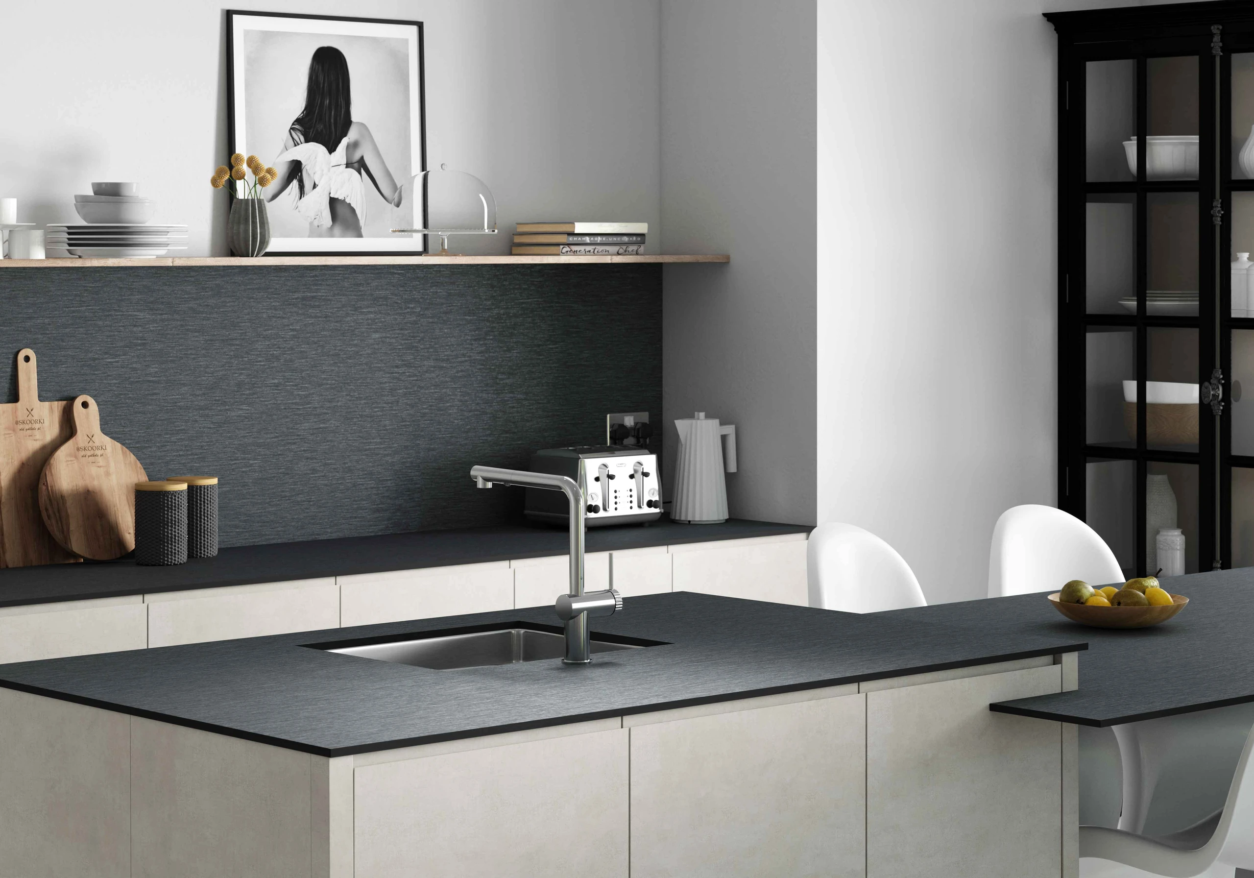 Zenith Anthracite Metal Traceless Premium Compact laminate Worktops, UK ...